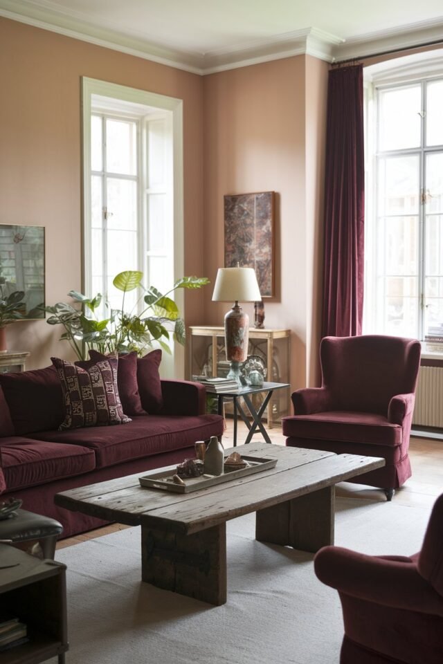 16 Burgundy Living Room Ideas for a Cozy and Elegant Space