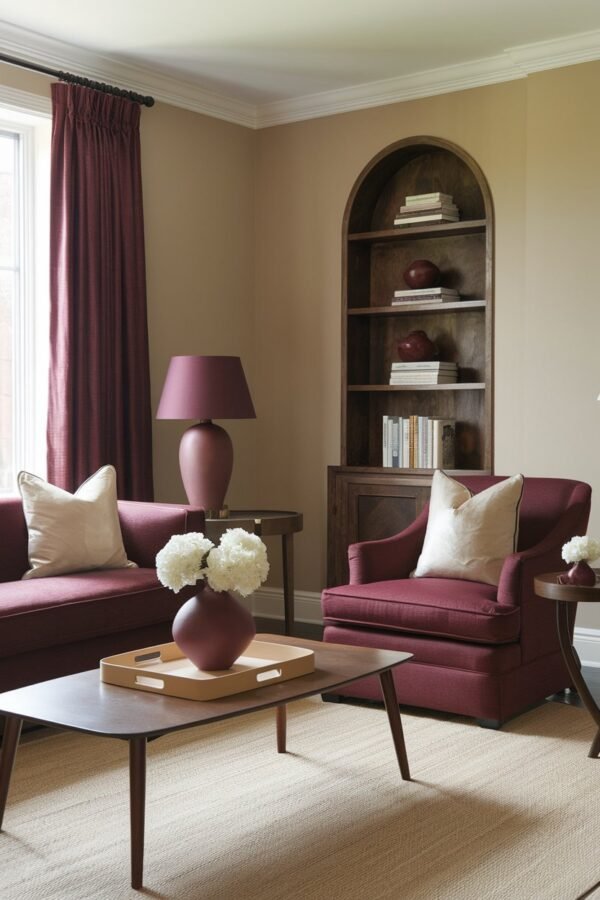 16 Burgundy Living Room Ideas for a Cozy and Elegant Space