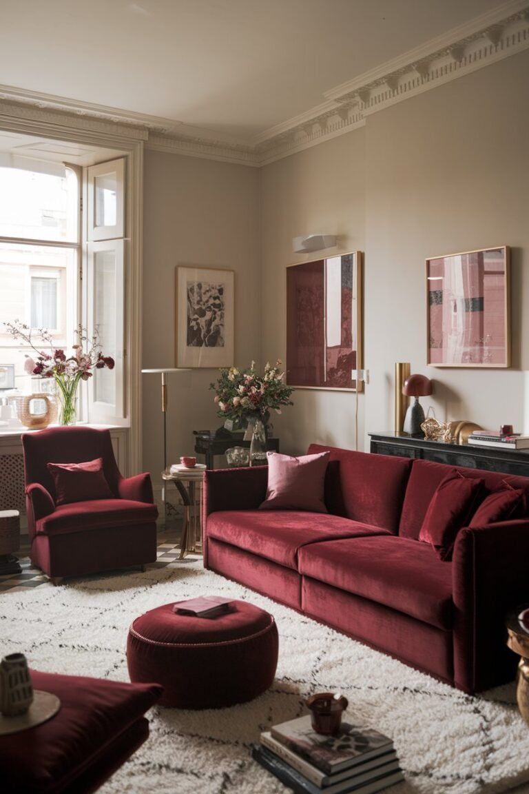16 Burgundy Living Room Ideas for a Cozy and Elegant Space