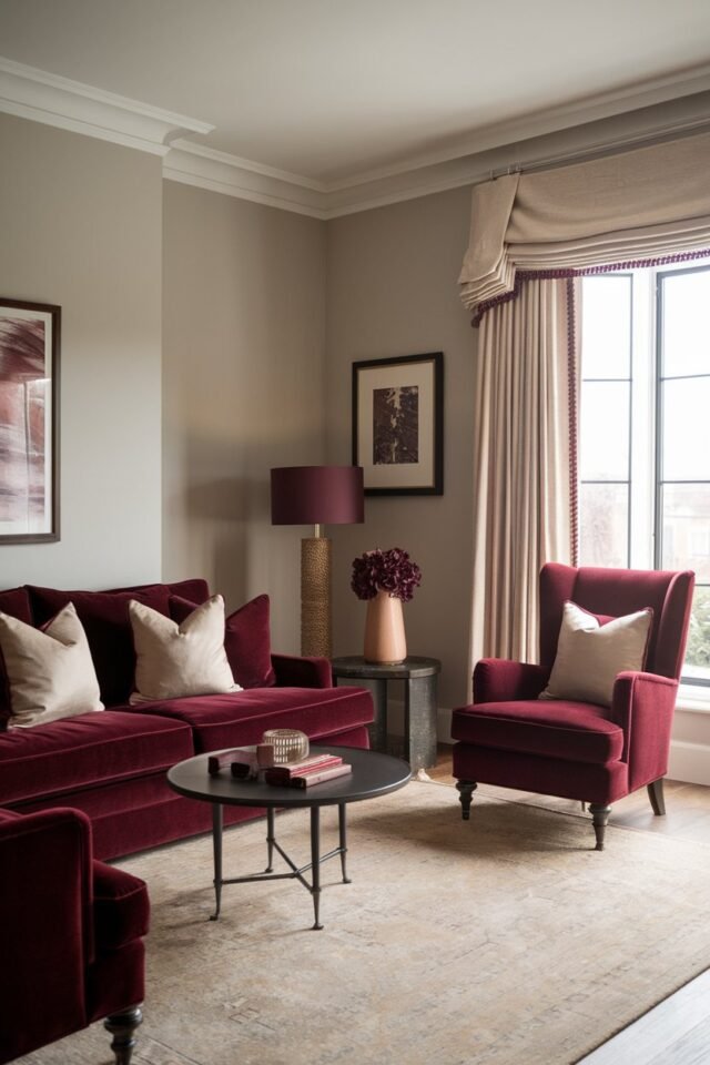 16 Burgundy Living Room Ideas for a Cozy and Elegant Space