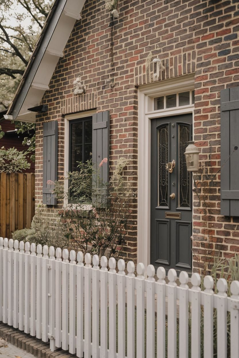 29 Elegant Exterior House Colors That Pair with Brick