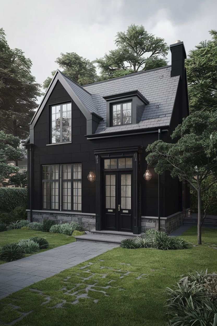27 Stunning Dark Exterior House Colors for 2025