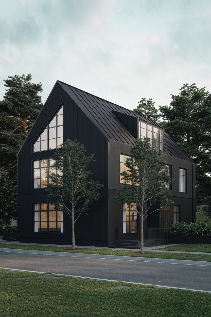27 Stunning Dark Exterior House Colors for 2025