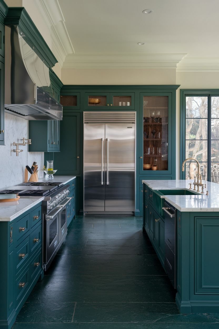 29 Modern Dark Green Kitchen Ideas