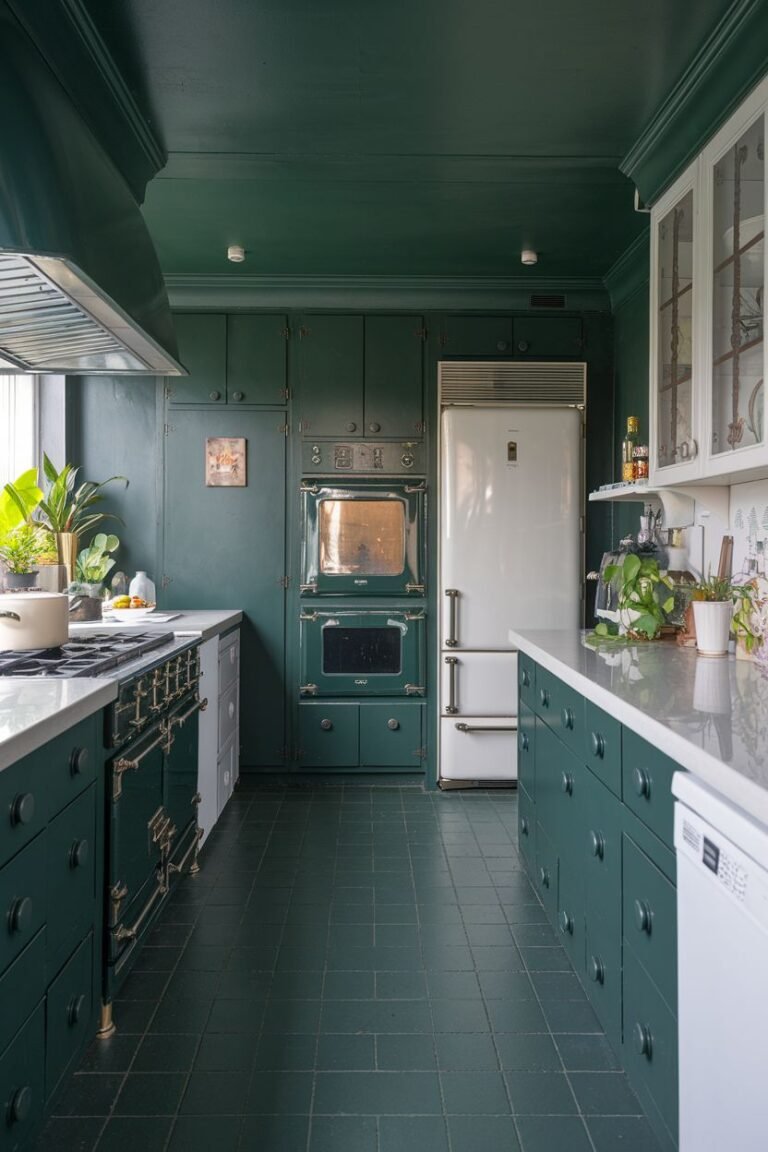 29 Modern Dark Green Kitchen Ideas