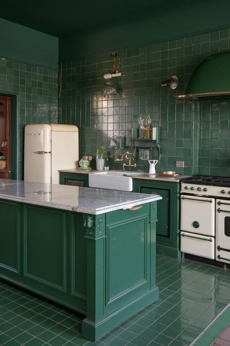 29 Modern Dark Green Kitchen Ideas