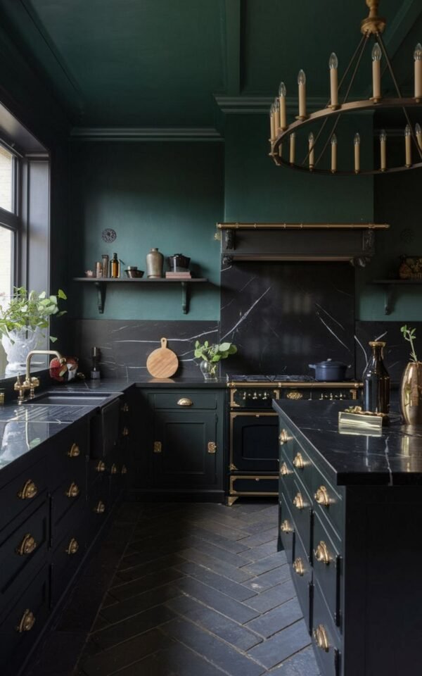 29 Modern Dark Green Kitchen Ideas