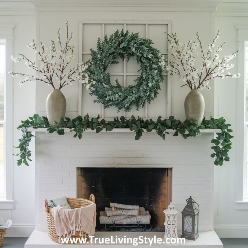31 Fresh Spring Fireplace Mantel Decor Ideas for 2025