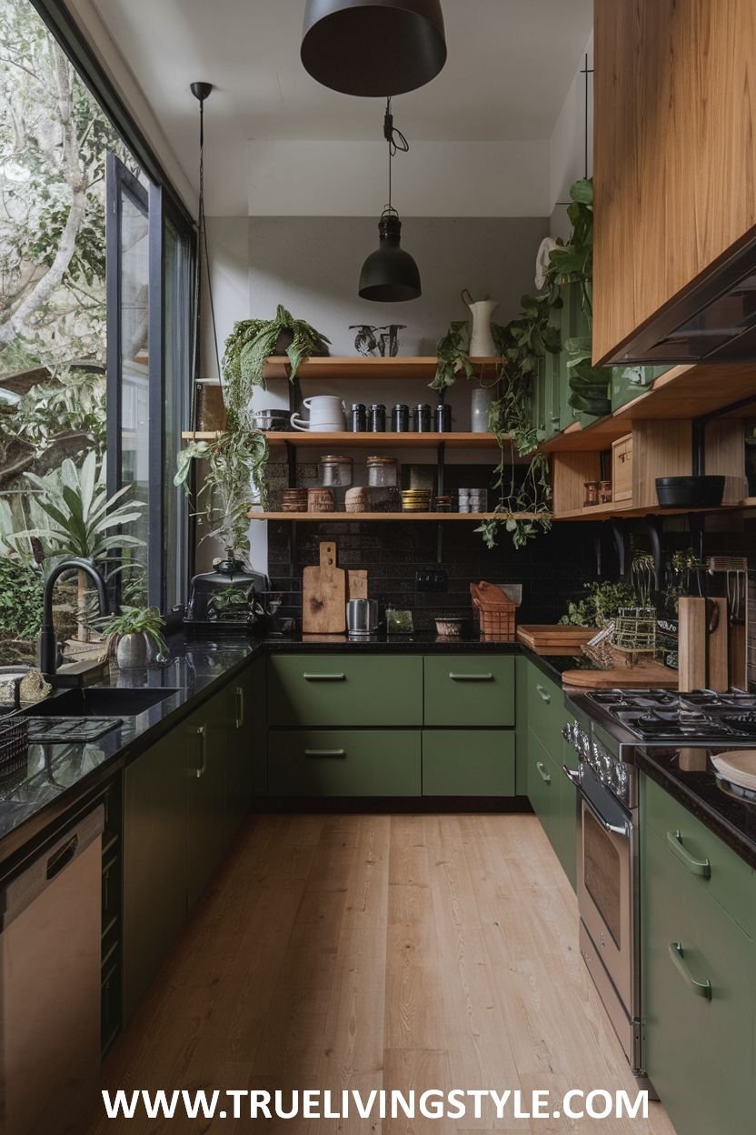 32 Elegant Green Kitchen Designs for a Sleek Interior