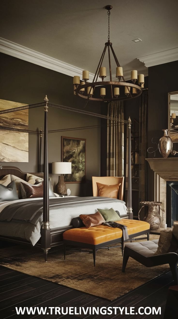 25 Luxury Dark Earthy Bedroom Ideas for a High-End Feel