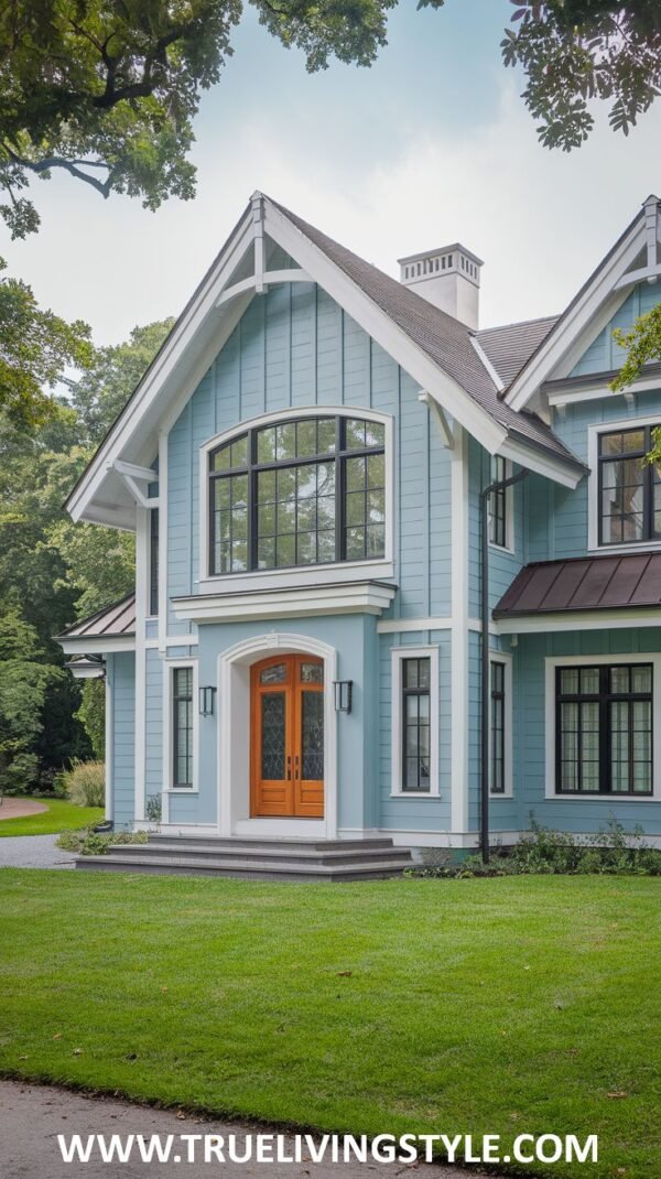 24 Modern Blue Exterior House Colors for 2025