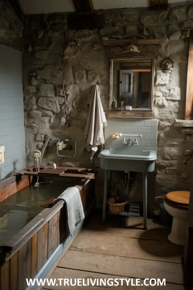 28 Charming Rustic Bathroom Design Ideas