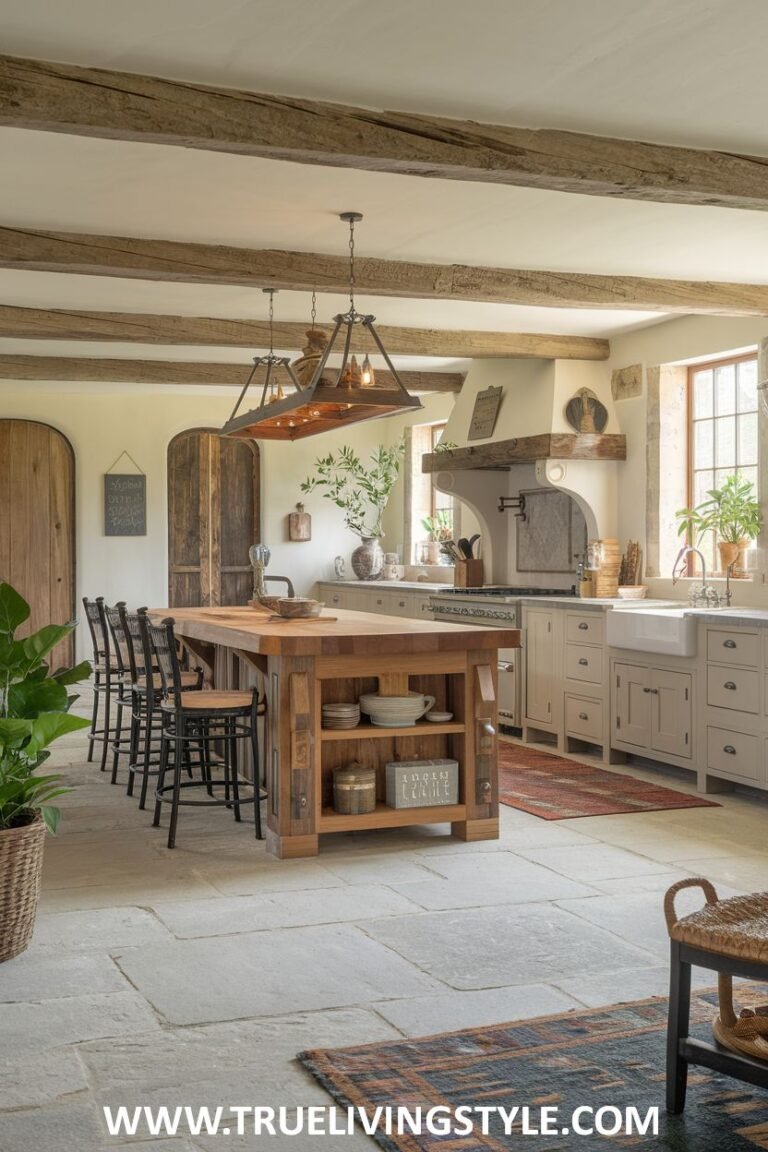 30 Stylish Rustic Kitchen Island Designs