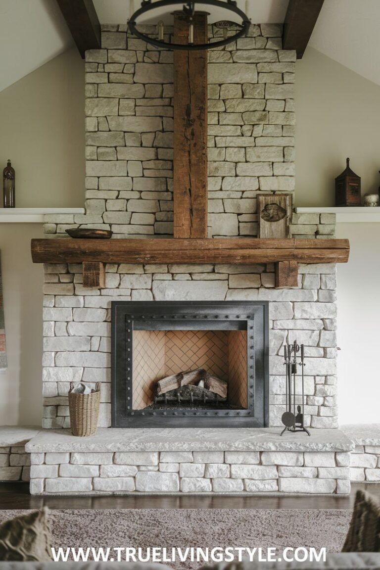 30 Rustic Stone Fireplace Ideas for Cozy Homes