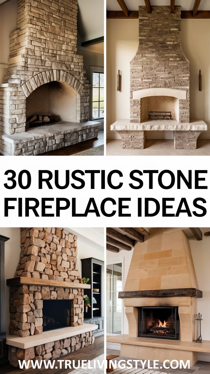 30 Rustic Stone Fireplace Ideas for Cozy Homes