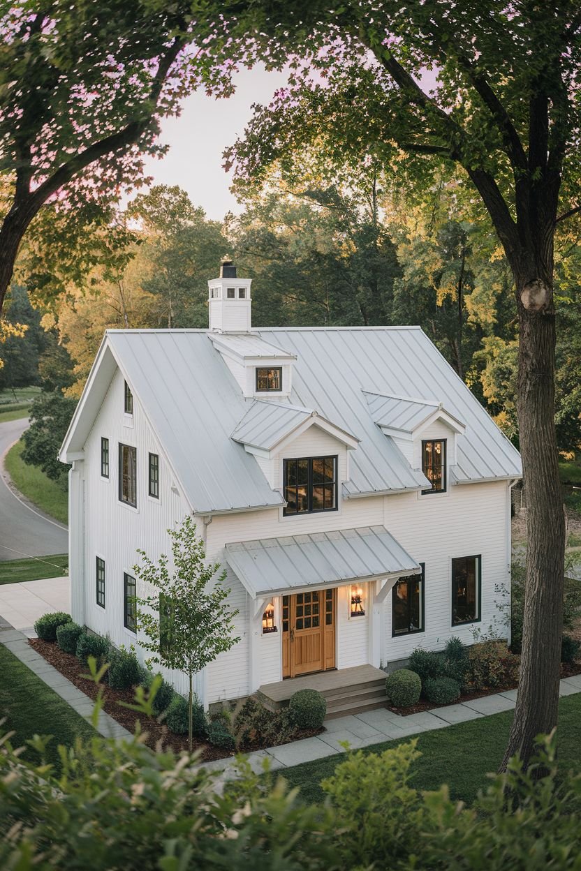 29 White Farmhouse Exterior Designs That Feel Warm and Inviting