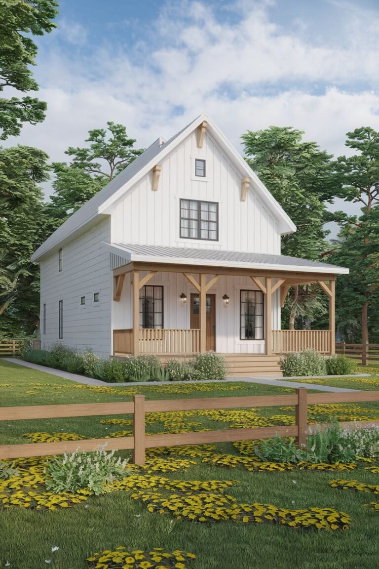 29 White Farmhouse Exterior Designs That Feel Warm and Inviting